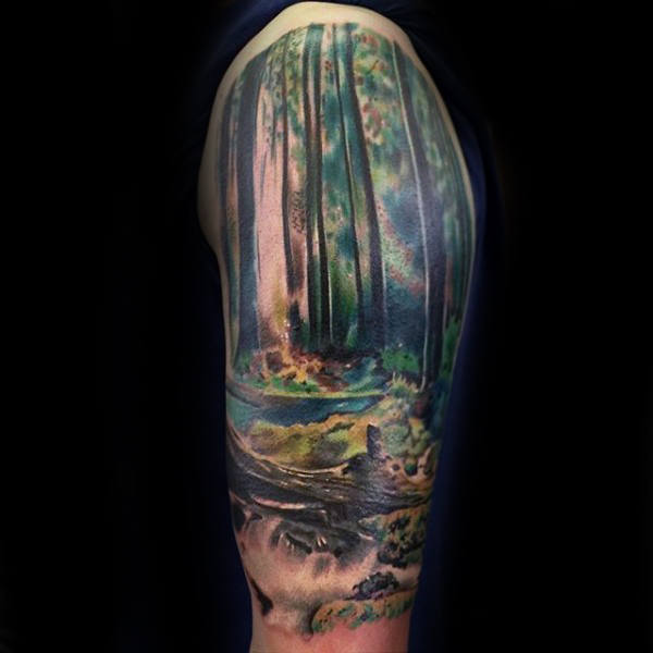 100 Tatouages de forêt (Et leur signification)