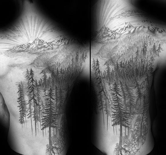 100 Tatouages de forêt (Et leur signification)
