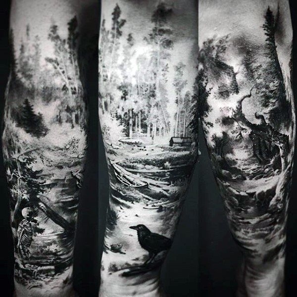 100 Tatouages de forêt (Et leur signification)