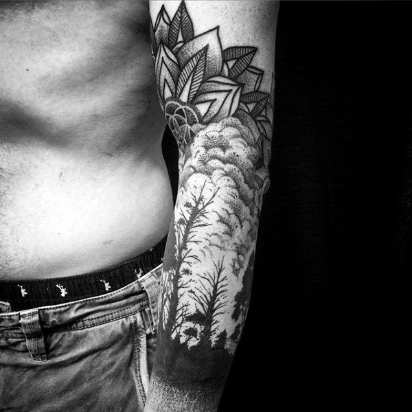100 Tatouages de forêt (Et leur signification)