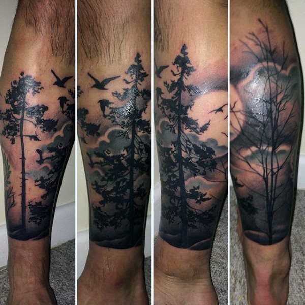 100 Tatouages de forêt (Et leur signification)