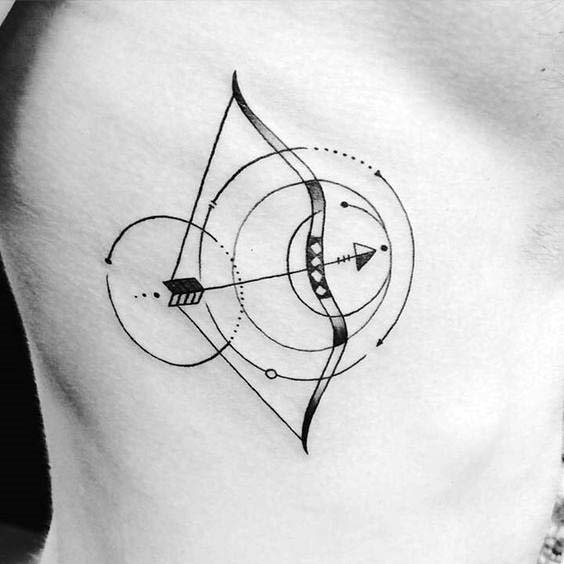 49 Tatouages d'arcs, de flèches et d'archers (Et leur signification)