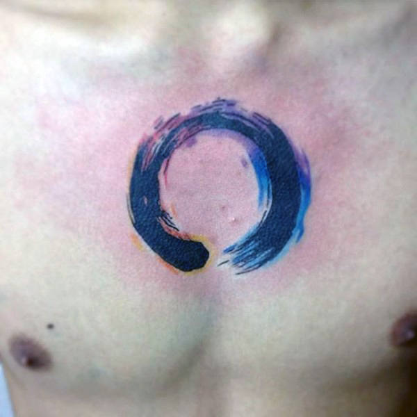60 Tatuaggi raffiguranti l'Enso, il cerchio zen (con significato)