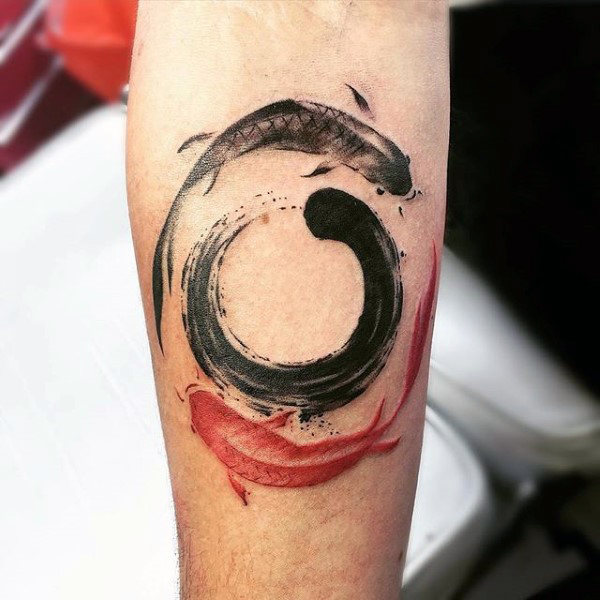 60 Tatuaggi raffiguranti l'Enso, il cerchio zen (con significato)