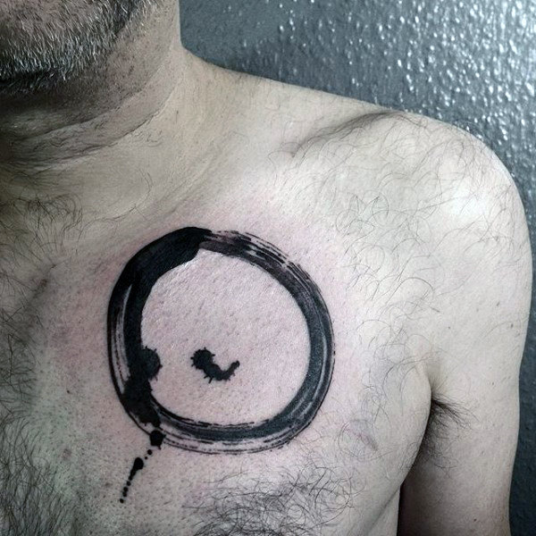 60 Tatuaggi raffiguranti l'Enso, il cerchio zen (con significato)